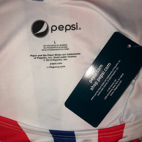 Pepsi | Swim | Pepsi Logo Striped One Piece Tank Swimsuit L | Poshmark